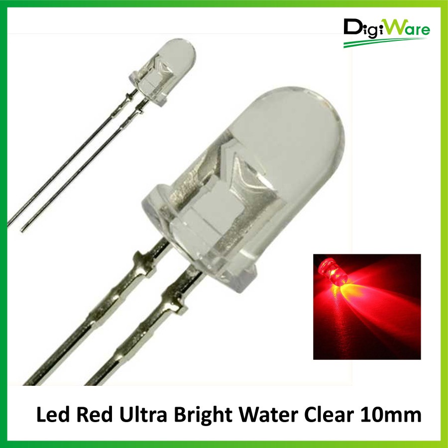 Jual Led Red Merah Ultra Bright Water Clear 10mm | Shopee Indonesia
