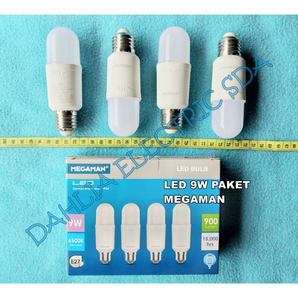 Jual LAMPU LED 9W PAKET MEGAMAN(CAHAYA PUTIH) | Shopee Indonesia