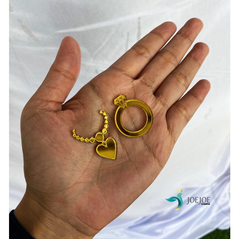 Jual Replika Cincin Replika Kalung Wedding Ring Akrilik Replika ...