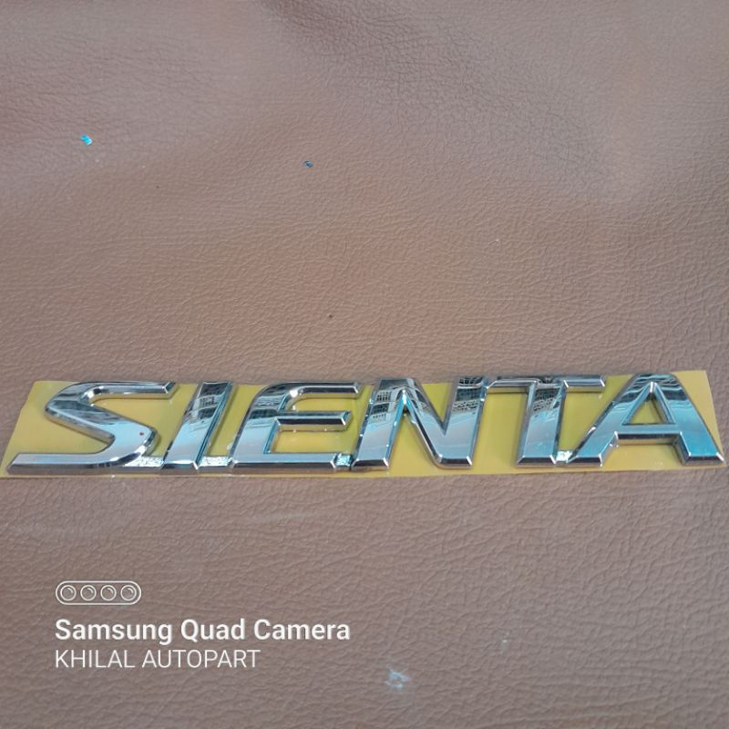 Jual emblem logo tulisan SIENTA ORIGINAL | Shopee Indonesia