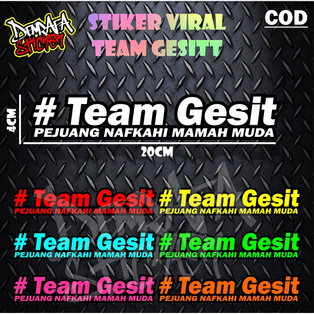 Jual STIKER CUTTING VIRAL TERBARU TEAM GESIT / STICKER MOTOR TEAM GESIT ...