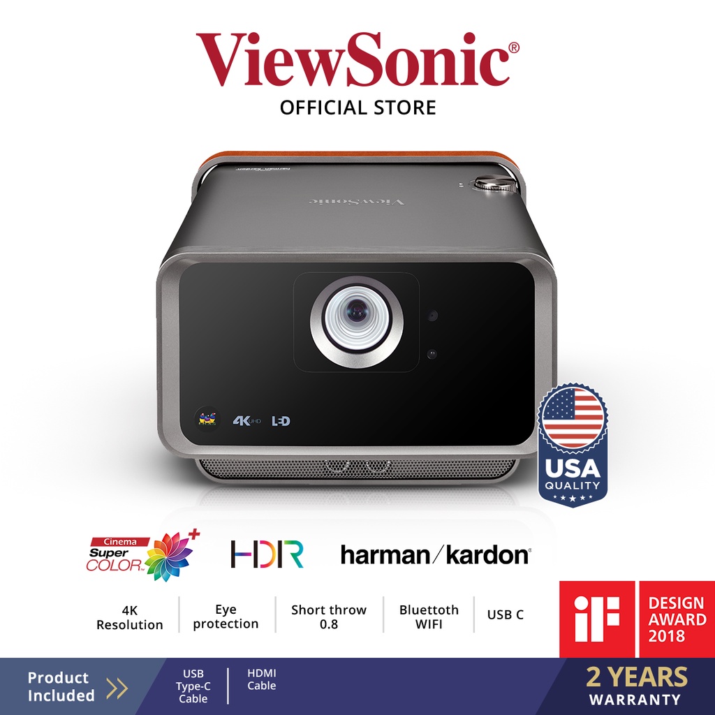 Jual ViewSonic X10-4K Portable Smart LED Projector | 4K UHD LED | HarmanKardon Speakers | Voice ...