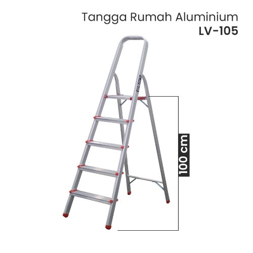 Jual LIVEO TANGGA LIPAT- HOUSEHOLD LADDER 5 STEP (1m)- LV-105 | Shopee Indonesia