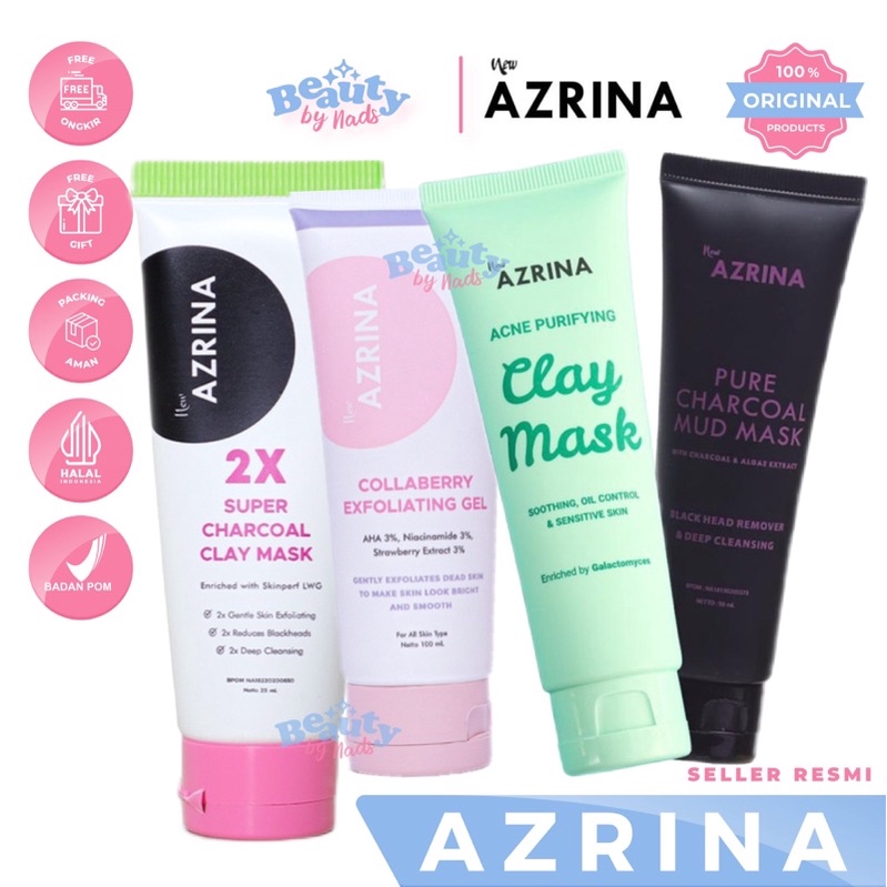 Jual BEAUTYBY.NADS | AZRINA PURE CHARCOAL MUD MASK AZRINA ACNE ...