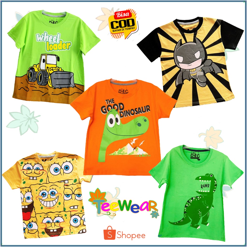Jual Teewear Baju Anak Laki Laki / Kaos Anak Lengan Pendek Vehicle ...