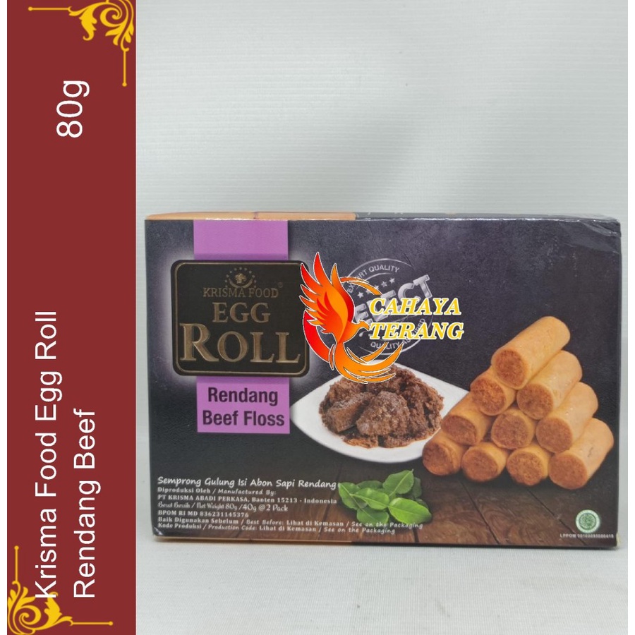 Jual Krisma Food Egg Roll Rendang Beef Floss 80gr 80 gr 80 gram Kemasan ...