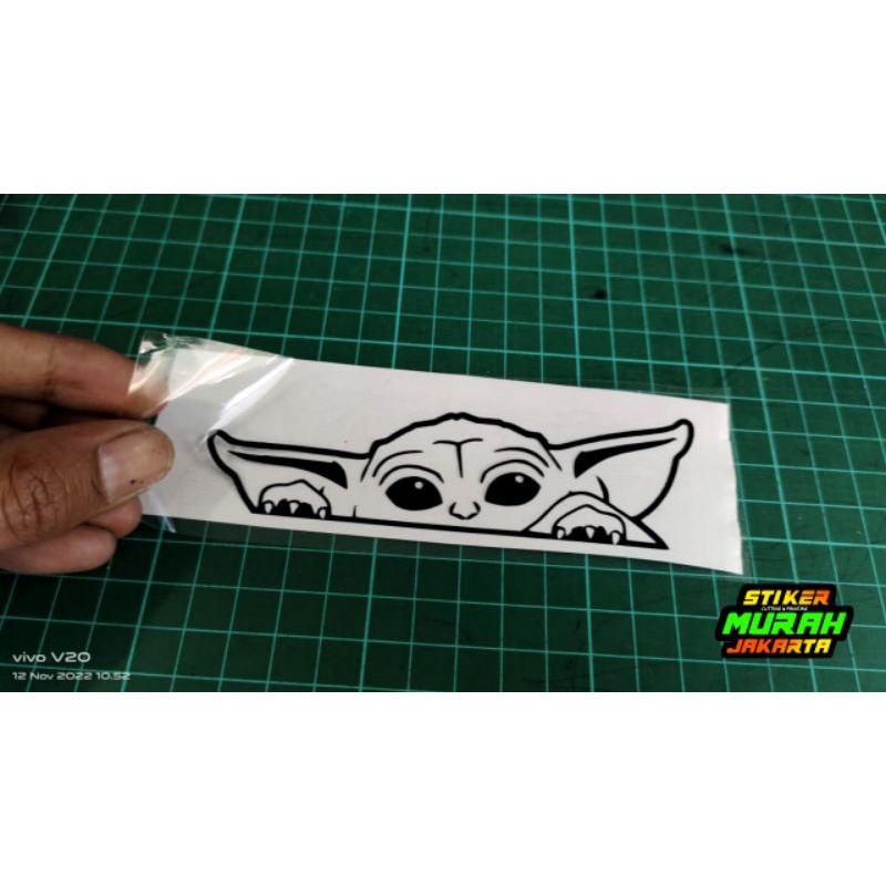 Jual STIKER INTIP BABY YODA STAR WARS 2 STICKER CUTTING TRANSPARAN LOGO ...