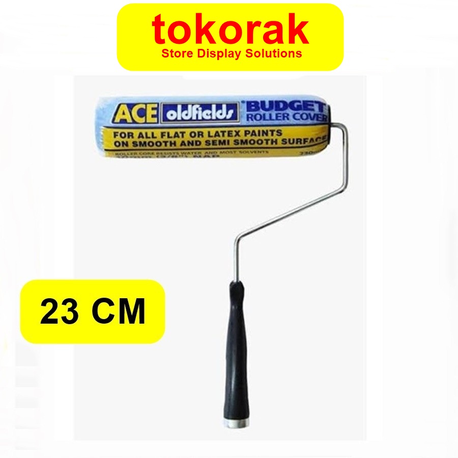 Jual KUAS ROLL ACE 9" BUDGET GAGANG BESAR 230 MM REFILL BULU 230MM ROL CAT 9 INCH | Shopee Indonesia