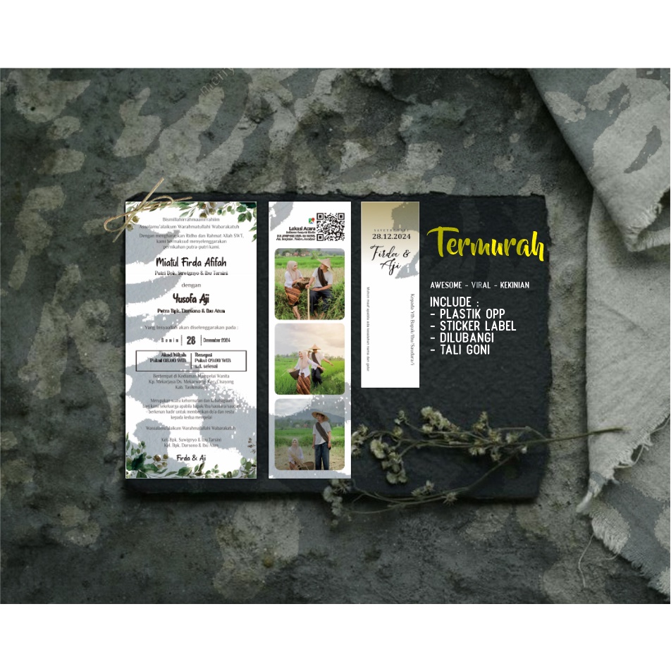 Jual undangan pernikahan hang tag unik | Shopee Indonesia