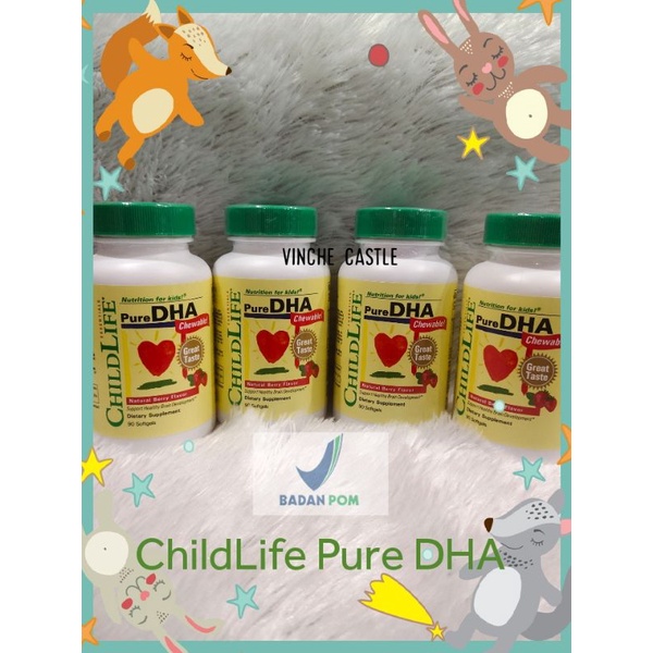 Jual Childlife Pure DHA Natural Berry Flavor 90 softgel Vit Kunyah Anak ...