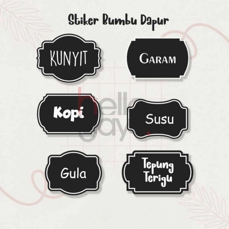 Jual STIKER BUMBU DAPUR / STIKER CUSTOM / STIKER AESTHETIC | Shopee ...