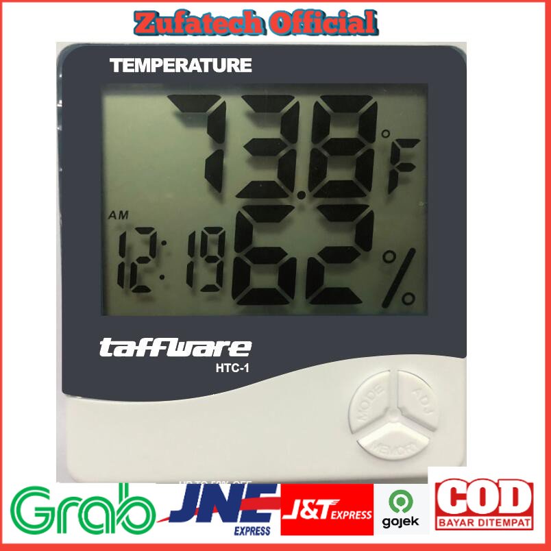 Jual Taffware Digital Multifunction Temperature Humidity Meter + Clock ...