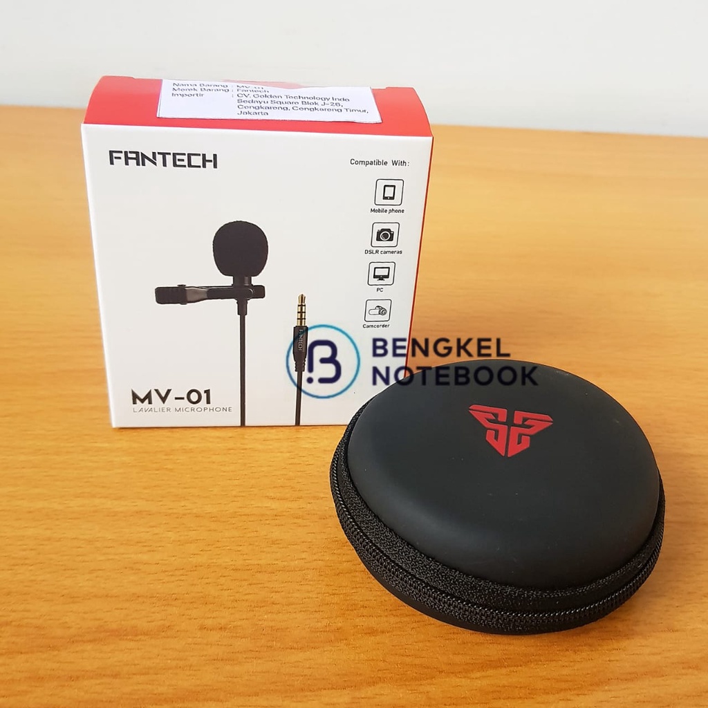 Jual Clip On Fantech Mv 01 MV01 MV-01 Lavalier Microphone | Shopee ...