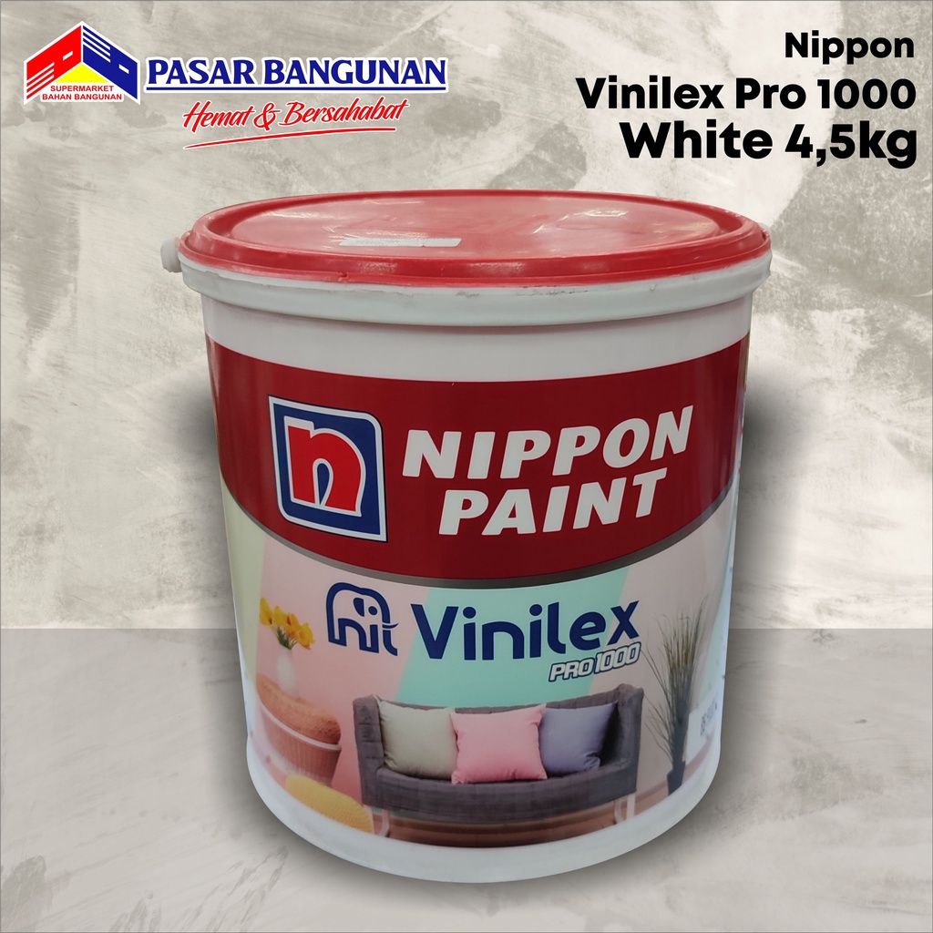 Jual Cat NIPPON PAINT Vinilex pro 1000 Cat tembok Interior White ...