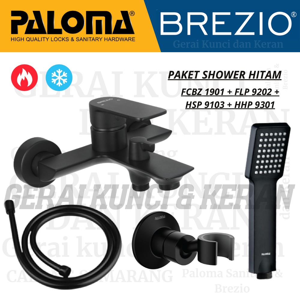 Jual PAKET FCBZ 1901 KERAN PALOMA BREZIO HITAM MIXER SHOWER MANDI MATTE ...