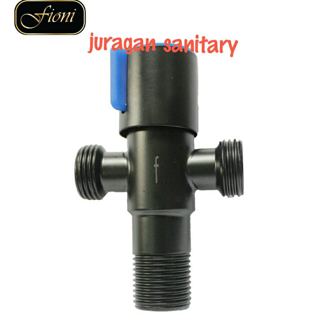 Jual Stop Kran Double / Stop Kran Cabang Hitam ANTI KARAT | Shopee ...