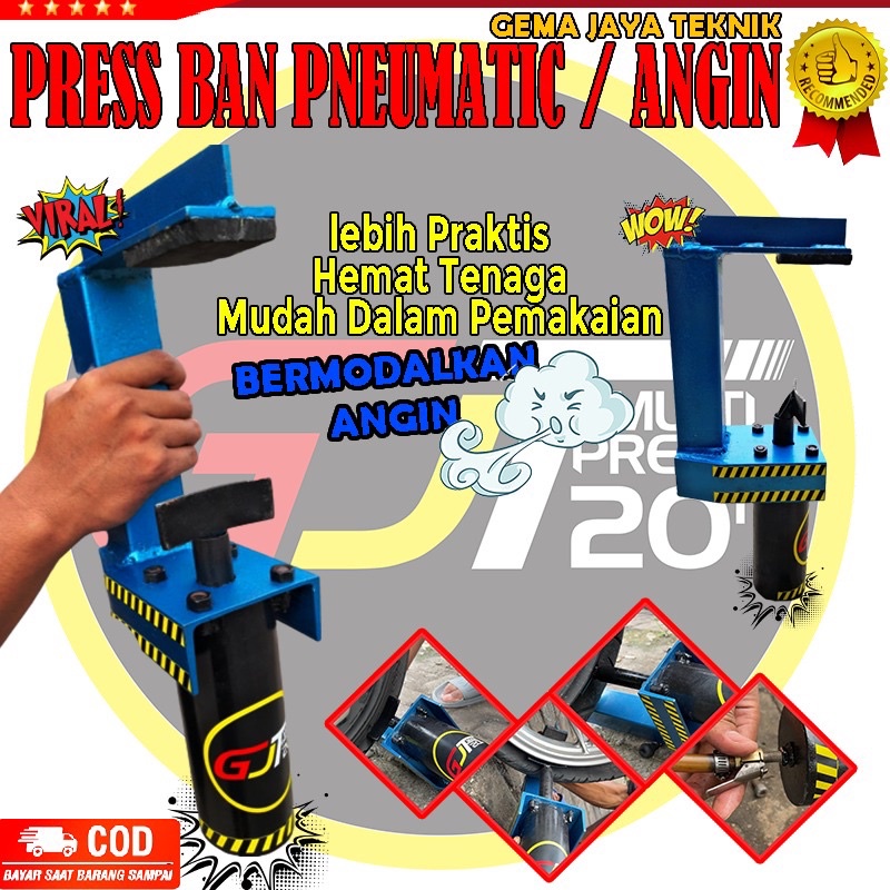 Jual Press Ban Tubles Pneumatic Alat Penjeblos Ban Tenaga Angin Press ...