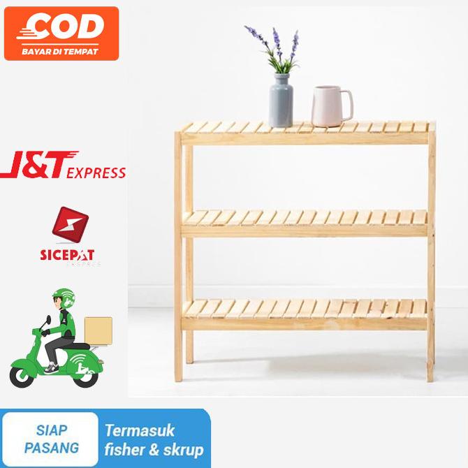 Jual Rak sepatu kayu rak sendal Rak sandal | Shopee Indonesia
