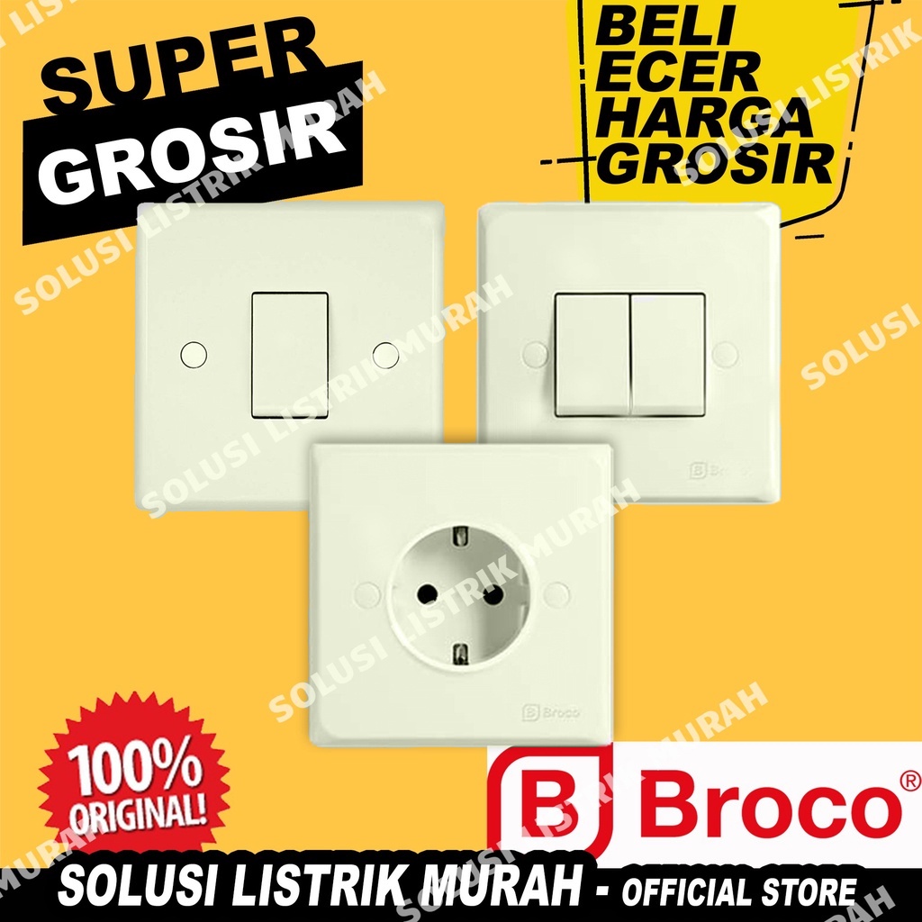 Jual BROCO Allegra Saklar Single / Double / Stop Kontak IB / Inbow ...
