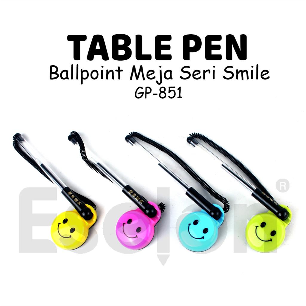 Jual 1pc Pulpen Gel Meja Smile 851 / Desk pen / Pulpen Meja Tempel ...