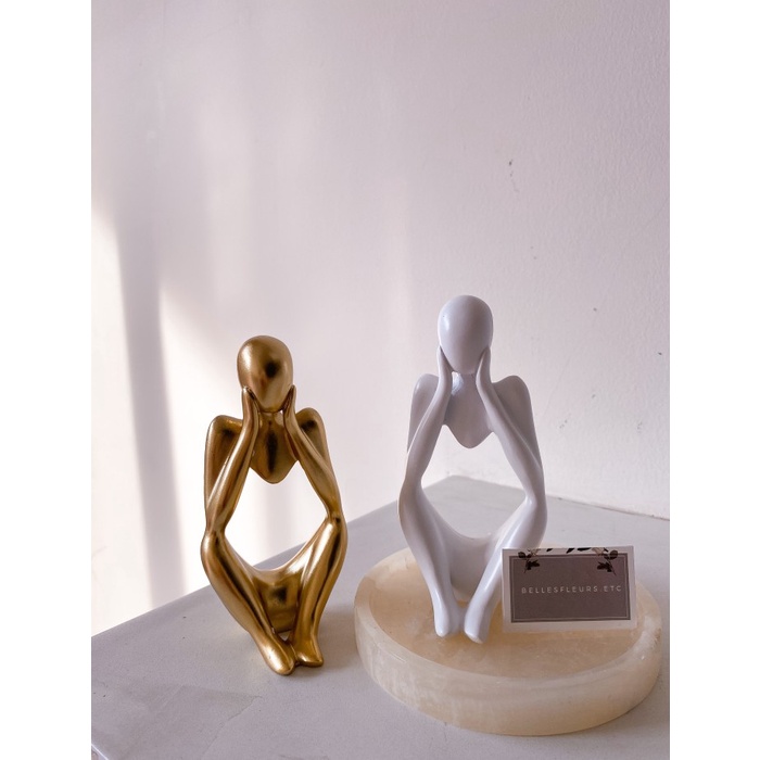 Jual Nordic People Thinker Figurine Statue/Patung Modern/ Pajangan Meja ...
