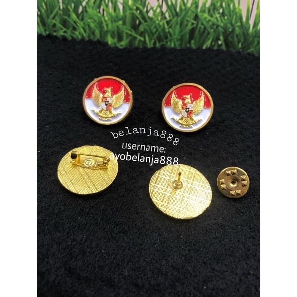 Jual Pin Garuda merah putih bulat model peniti dan paku manset | Shopee ...
