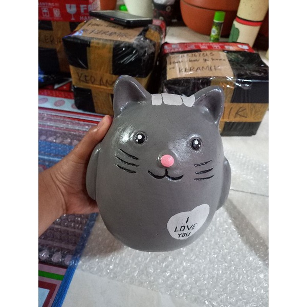Jual celengan keramik kucing | Shopee Indonesia