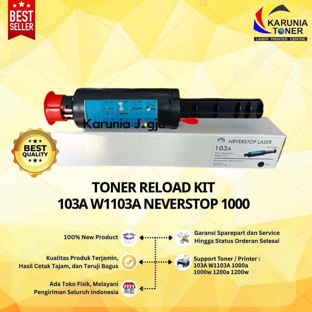 Jual Toner Cartridge / Reload Kit Compatible 103A W1103A for Neverstop ...