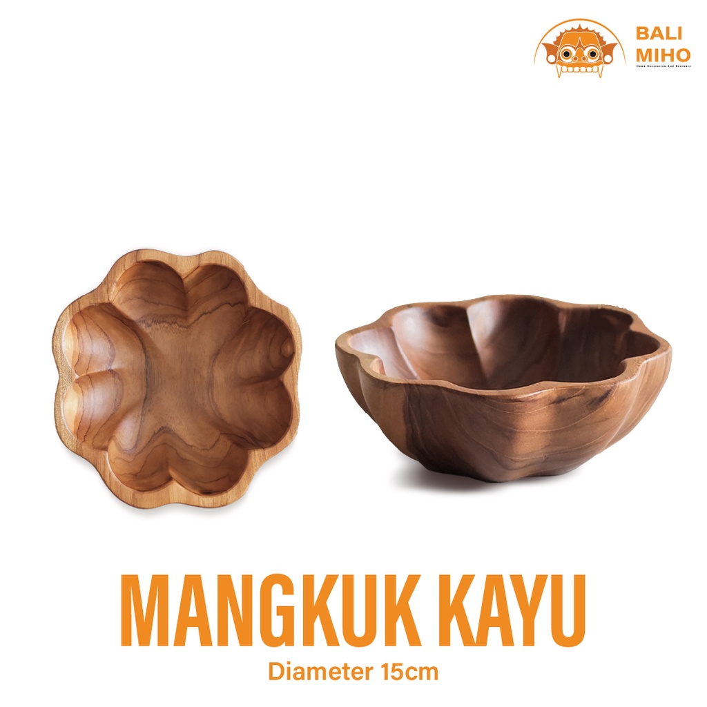 Jual Mangkuk jati - Mangkuk Kayu Jati motif bunga - Mangkok Mawar ...