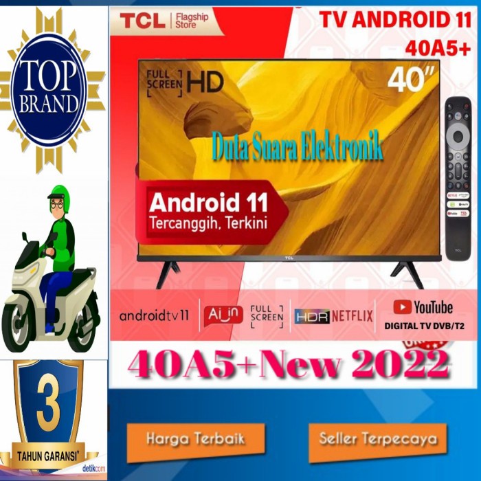 Jual LED TV TCL 40 Inch 40A5 Plus Android Smart TV 11.0 FHD Garansi 3 ...