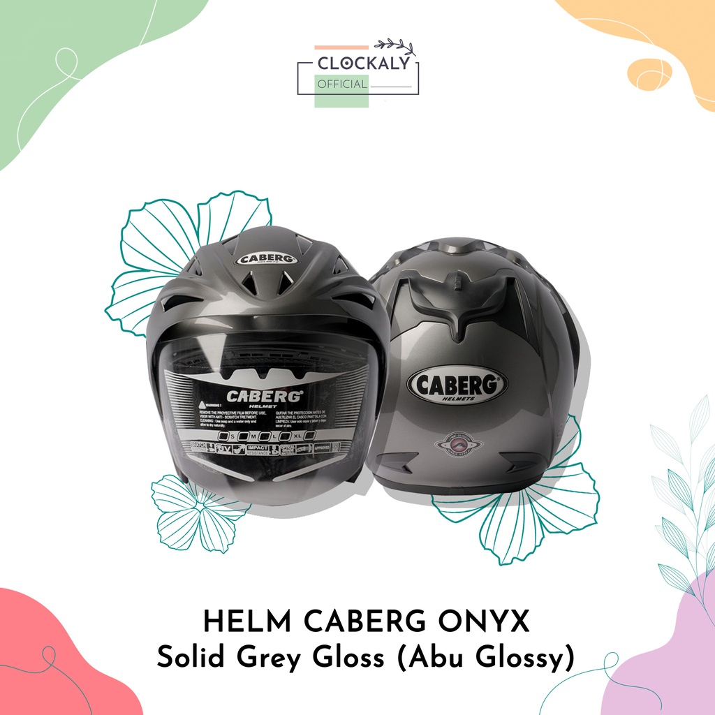 Jual Helm Caberg ORIGINAL Seri Onyx Half Face - Grey (size M) | Shopee ...