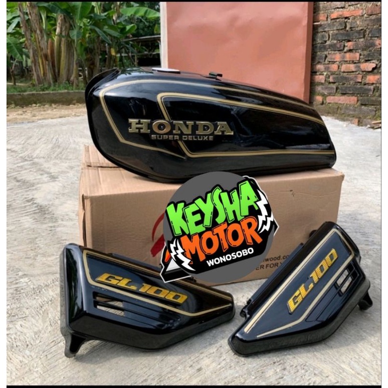 Jual TENGKI TANGKI GL100 PRES PABRIK SET BOK AKI DAN EMBLEM TANGKI ...