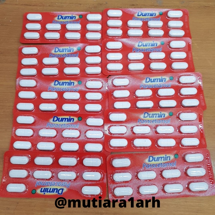 Jual DUMIN PARACETAMOL 500 MG 100 TABLET 10 STRIP X 10 TABLET | Shopee ...
