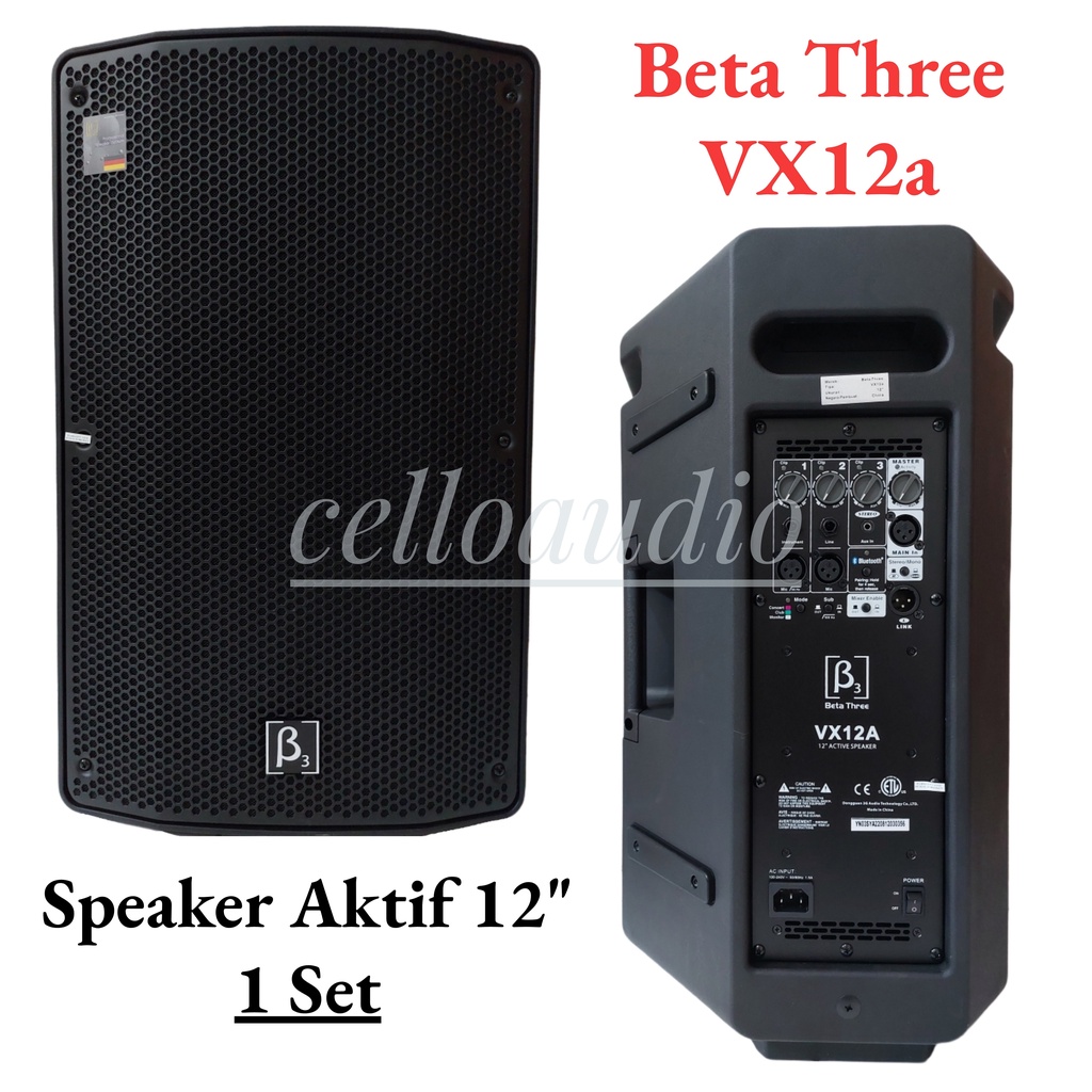 Jual Speaker Aktif 12 Inch Beta Three VX12a (1 Set) Active Speaker 12 ...