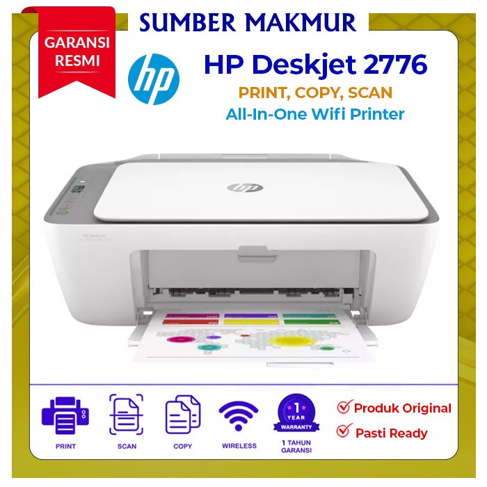 Jual Hp Deskjet Ink Advantage 2776 All In One Printer (Print, Scan, Copy) | Shopee Indonesia