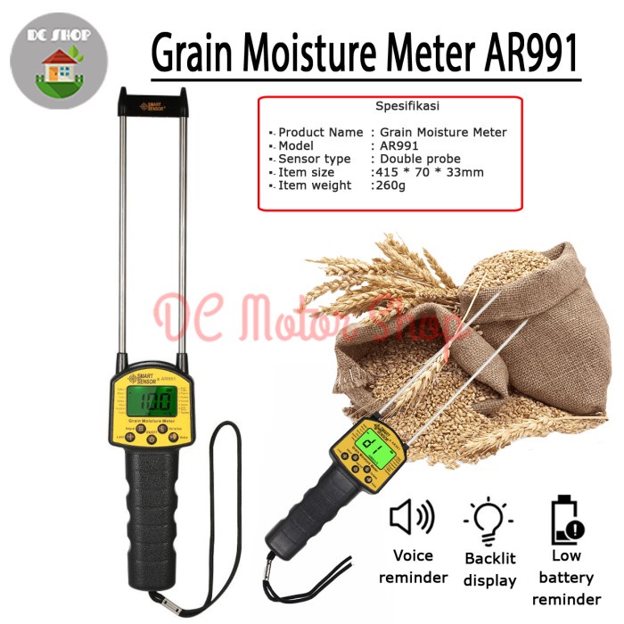 Jual Lab Digital Grain Moisture Meter Alat Pengukur Kadar Air Biji ...