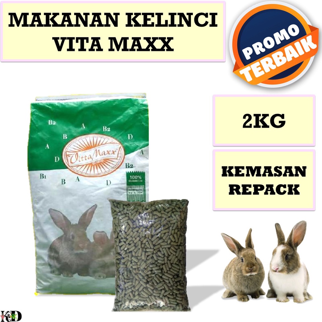 Jual CAT&DOG99 PETFOOD | Makanan Kelinci Vitamax Kemasan 2kg Repack ...