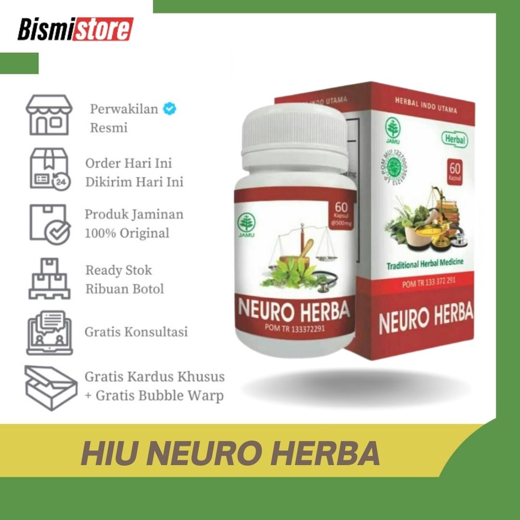 Jual Hiu Neuro Herba isi 60kapsul Obat Stroke Dan Pencegah Stroke ...
