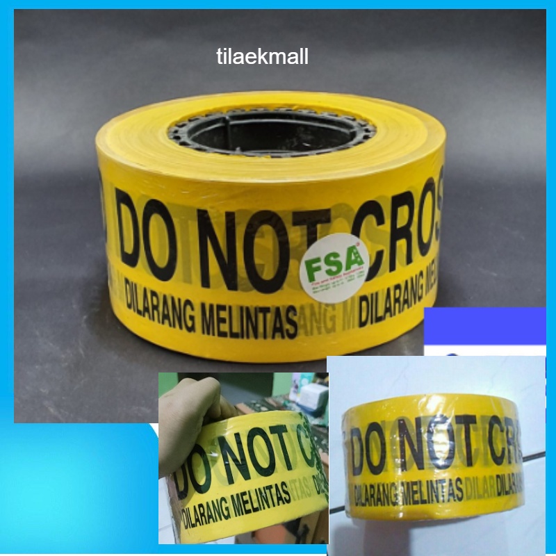 Jual DISKON Police Line/Barricade Line/Safety Line Ukuran 3 inchi x 300 ...