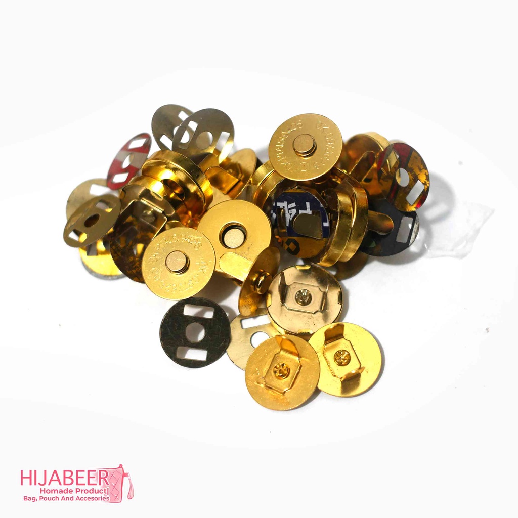 Jual Kancing magnet Emas 1.8cm Aksesoris Tas /10pcs | Shopee Indonesia