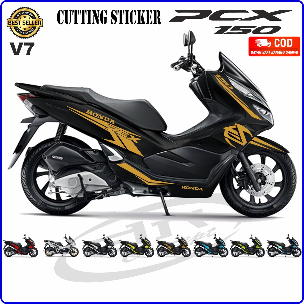 Jual Stiker PCX 150 Variasi 7 Cutting Sticker lis strip hologram ...