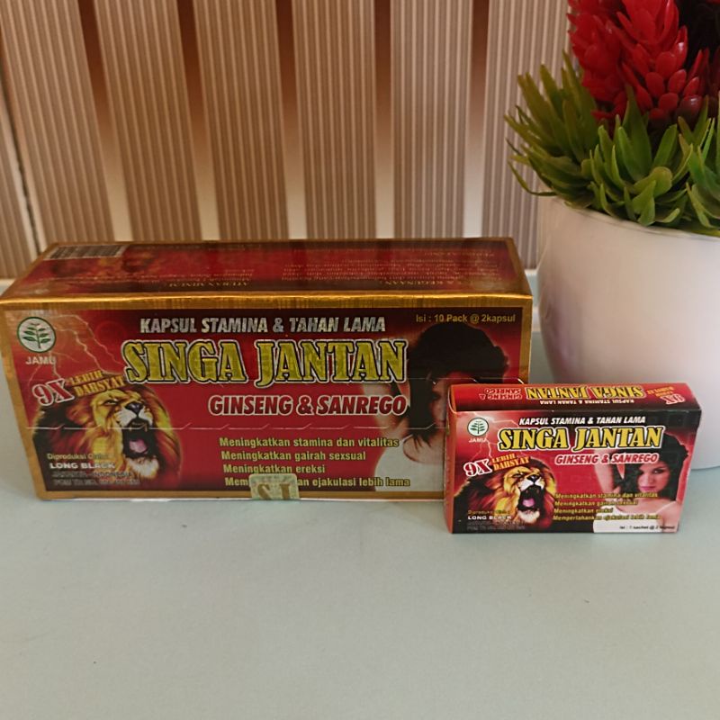Jual KAPSUL SINGA JANTAN RAHASIA RAJA RANJANG OBAT KUAT (1 Box isi 10 Sachet) | Shopee Indonesia