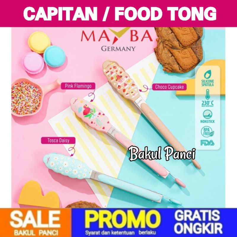 Jual CAPITAN SILICON - MAYBA FOOD TONG - FOODTONG - PENJEPIT PENCAPIT ...