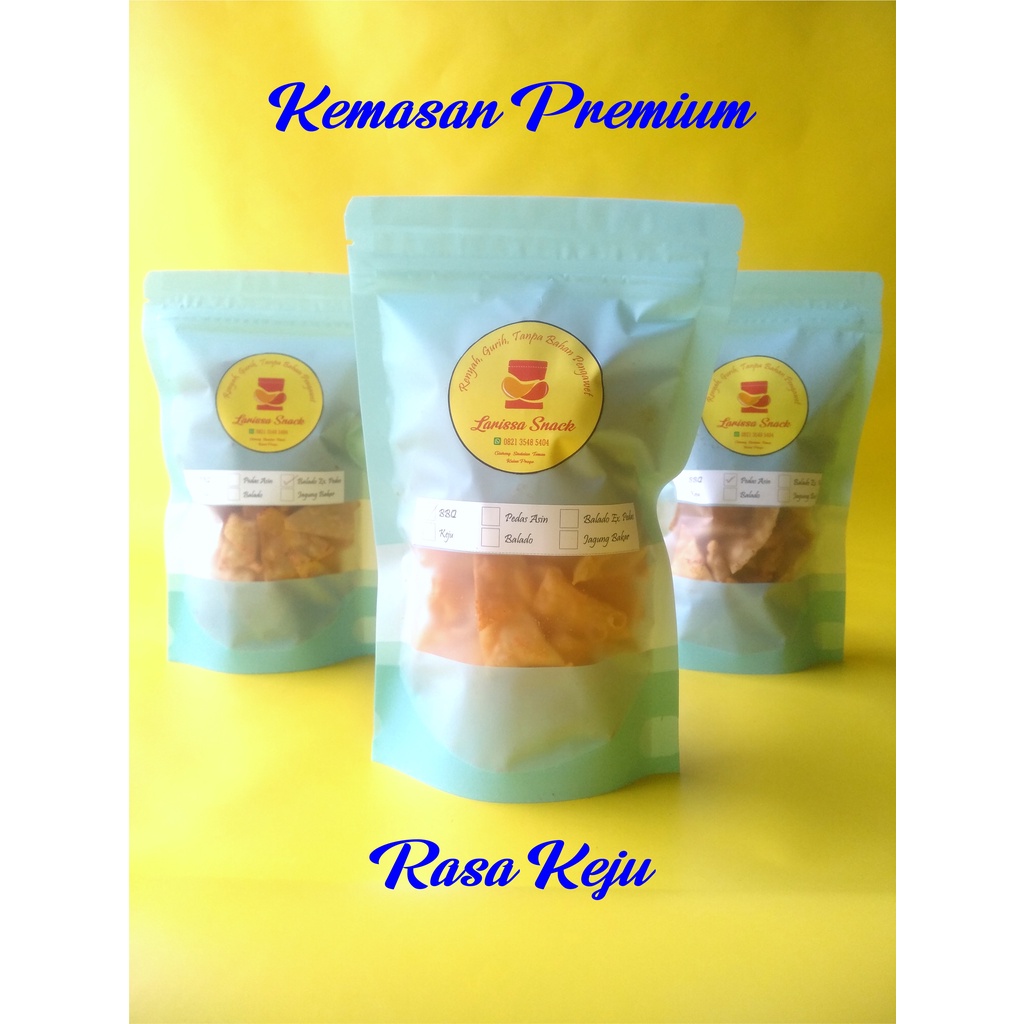Jual Larissa Snacks Keripik Pangsit Rasa Keju Kemasan Premium 80gr ...