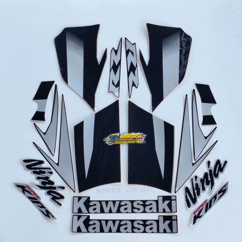 Jual striping kawasaki ninja rr list body standar 2012 abu hitam ...