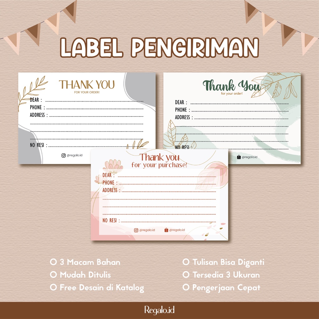 Jual [Label Pengiriman] Kertas Shipping Label Sticker | Kertas Label ...