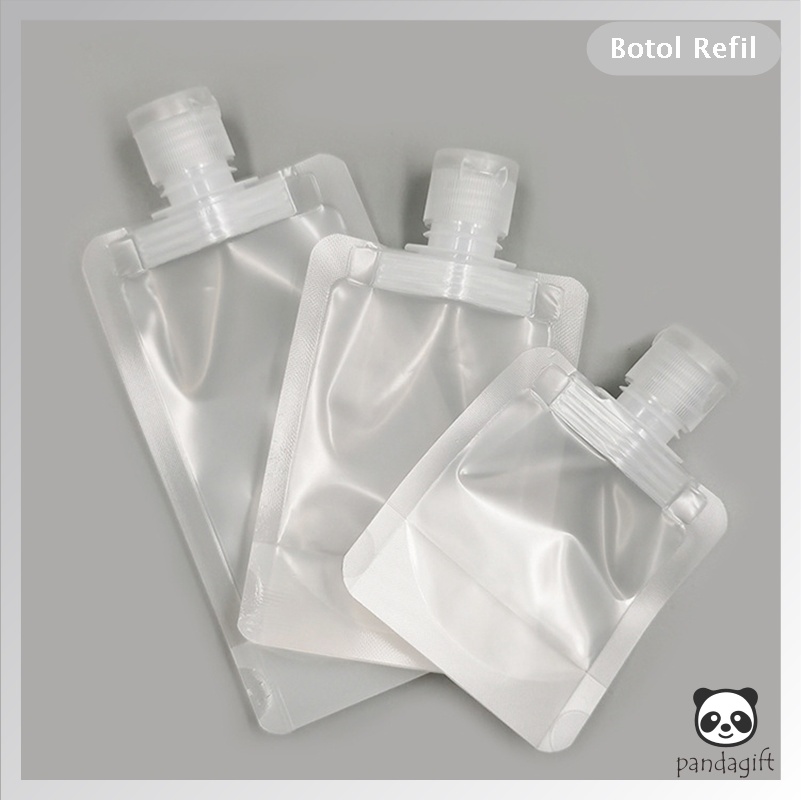 Jual Botol refill Travel Pounch Reusable Refillable Shampoo Soap Lotion ...