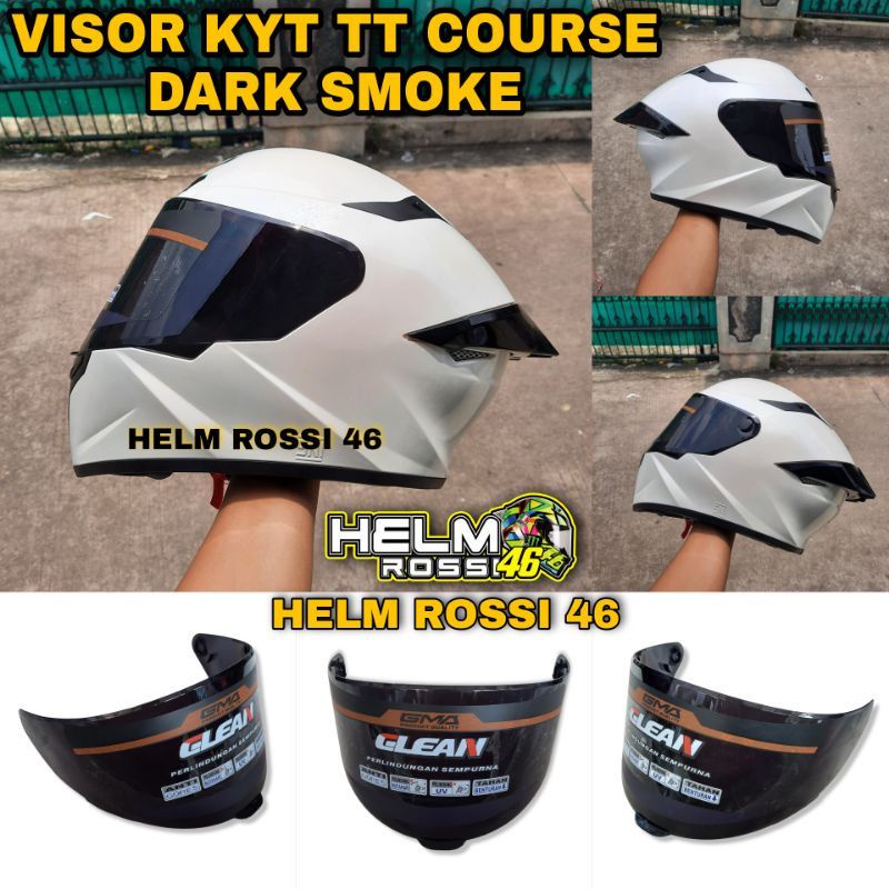 Jual Visor Kyt TT Course TTC Dark Smoke Darksmoke Hitam Elektron putih ...