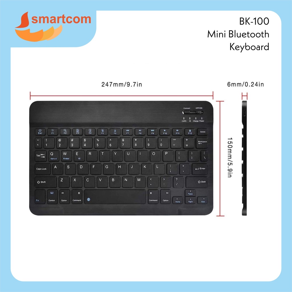 Jual BK-100 Mini Bluetooth Keyboard Wireless | Shopee Indonesia