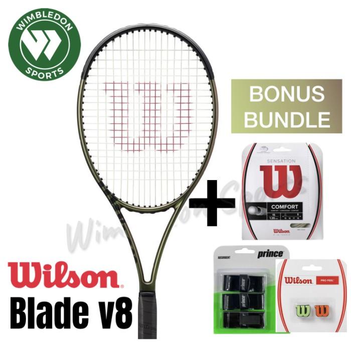 Jual Raket Tenis Wilson Blade 98 16X19 V8 / Raket Wilson Blade V8 ...